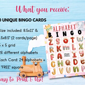 Printable Cookie Alphabet Bingo Game W/ 30 Unique Bingo Cards ...