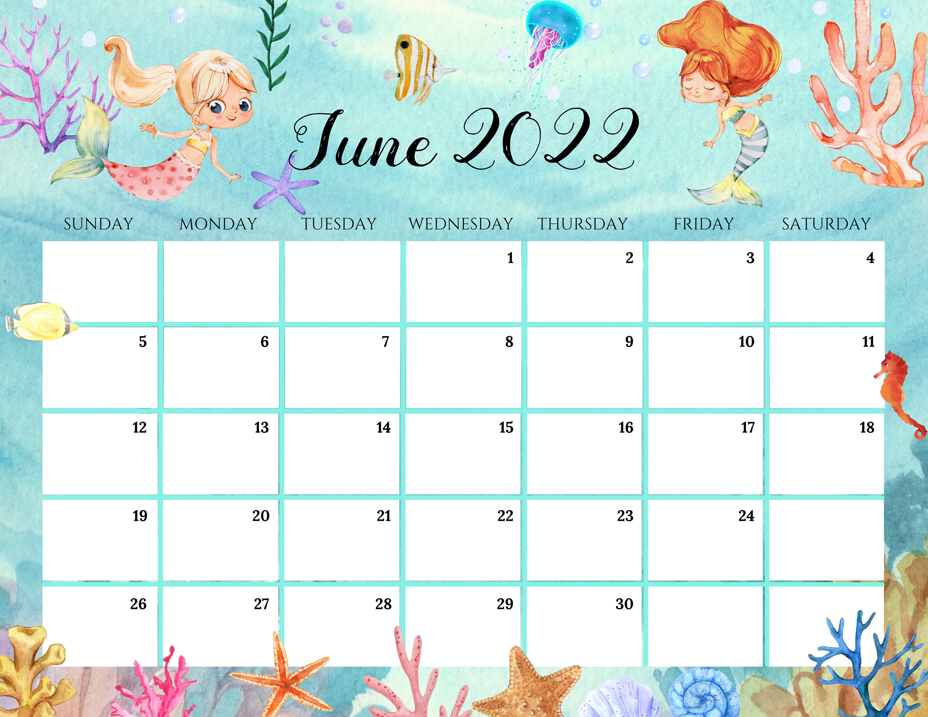 Paper & Party Supplies Paper Calendars & Planners Ocean & Little ...