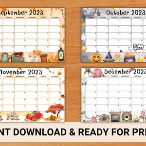 EDITABLE Watercolor Calendar 2023 Bundle Legal Size - Etsy