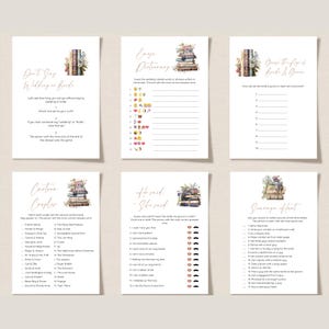 Storybook Bridal Shower Game Bundle, New Chapter Bridal Shower Games ...