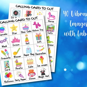 Printable Birthday Bingo Game (boy), 50 Unique Bingo Cards W/labels ...