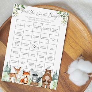 Woodland Baby Shower Game Bundle, Woodland Animal Baby Shower Game ...