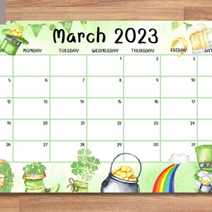 EDITABLE Watercolor Calendar 2023 Bundle Legal Size - Etsy