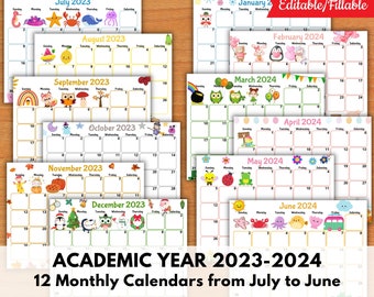 Editable July 2023 Calendar July Monthly Calendar With Groovy - Etsy