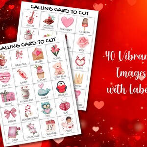 Valentine Bingo Game, Printable Bingo Cards, Valentine's Day Games for ...