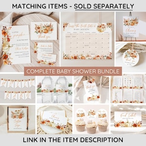 Little Pumpkin Baby Shower Welcome Sign, Fall Floral Pumpkin Oh Baby ...