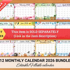 Editable April 2026 Calendar | Monthly Planner Printable PDF | School ...