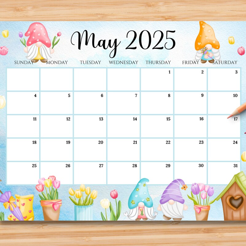 May Month 2025 Calendar - Etsy