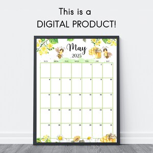 EDITABLE May 2025 Calendar (vertical / Portrait), Beautiful Spring With ...