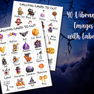 Printable Halloween Bingo, 50 Unique Bingo Cards With Label, Halloween ...