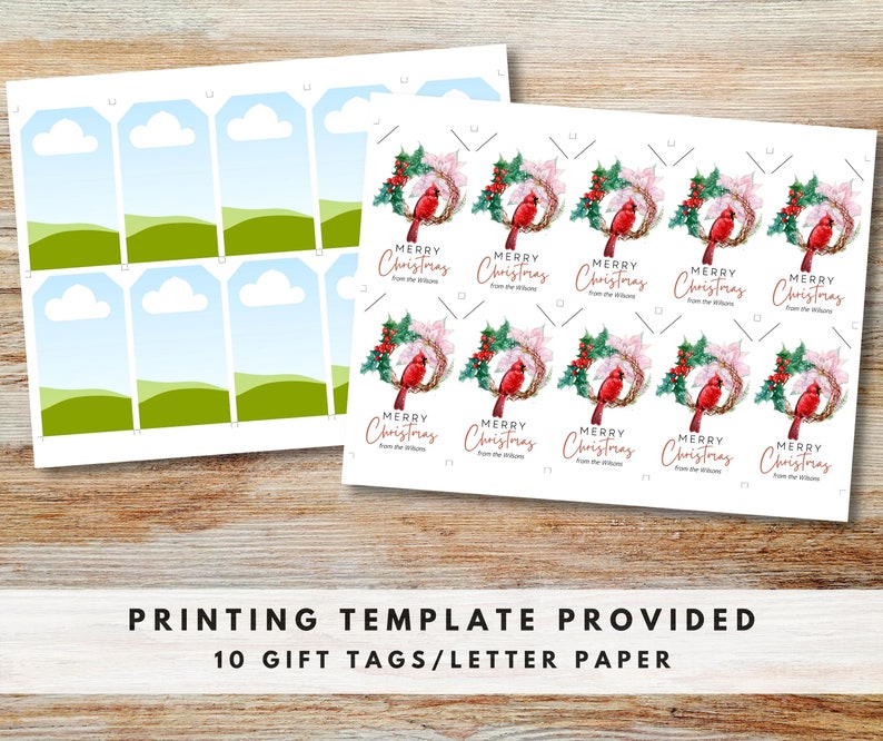 EDITABLE Christmas Gift Tag Holiday Gift Tag Template With - Etsy