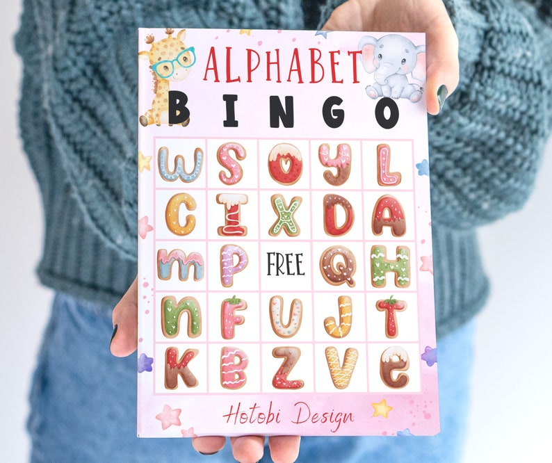 Printable Cookie Alphabet Bingo Game W/ 30 Unique Bingo Cards - Etsy