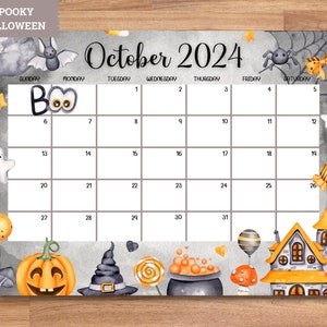 EDITABLE Monthly Calendar 2024 Bundle Cute Printable Fillable - Etsy UK