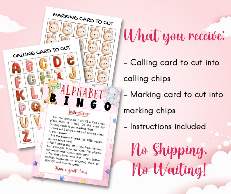 Printable Cookie Alphabet Bingo Game W/ 30 Unique Bingo Cards - Etsy