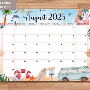 EDITABLE Monthly Calendar 2025, 12 Beautiful Printable Monthly Calendar ...