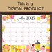 Editable July 2025 Calendar, Cute Summer With Sweets & Drinks Planner ...