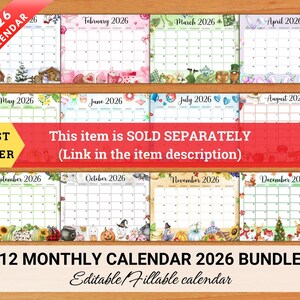 Editable July 2026 Calendar | Monthly Planner Printable PDF | School ...