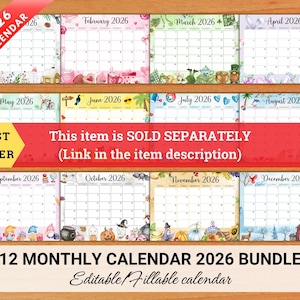 Editable July 2026 Calendar | Monthly Planner Printable PDF | School ...