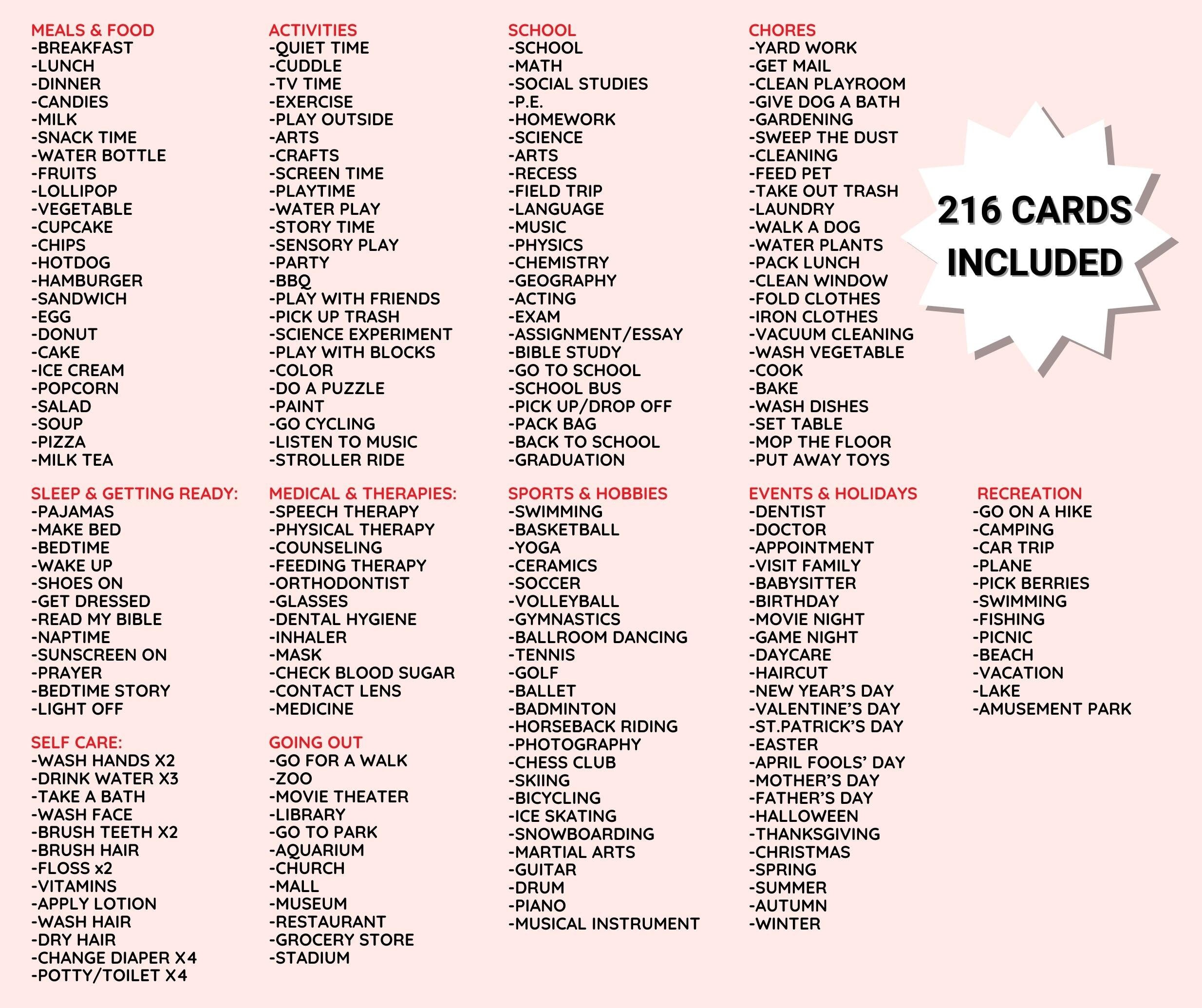 Editable Daily Routine Cards & Charts (Girl), Toddler Routine Chart ...