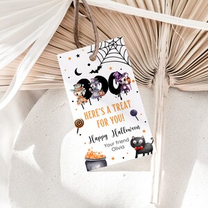 EDITABLE Halloween Favor Tags, Boo Gift Tags, Costume Party, Trick or ...