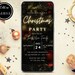 Editable Digital Christmas Invitation, Electronic Christmas Party ...