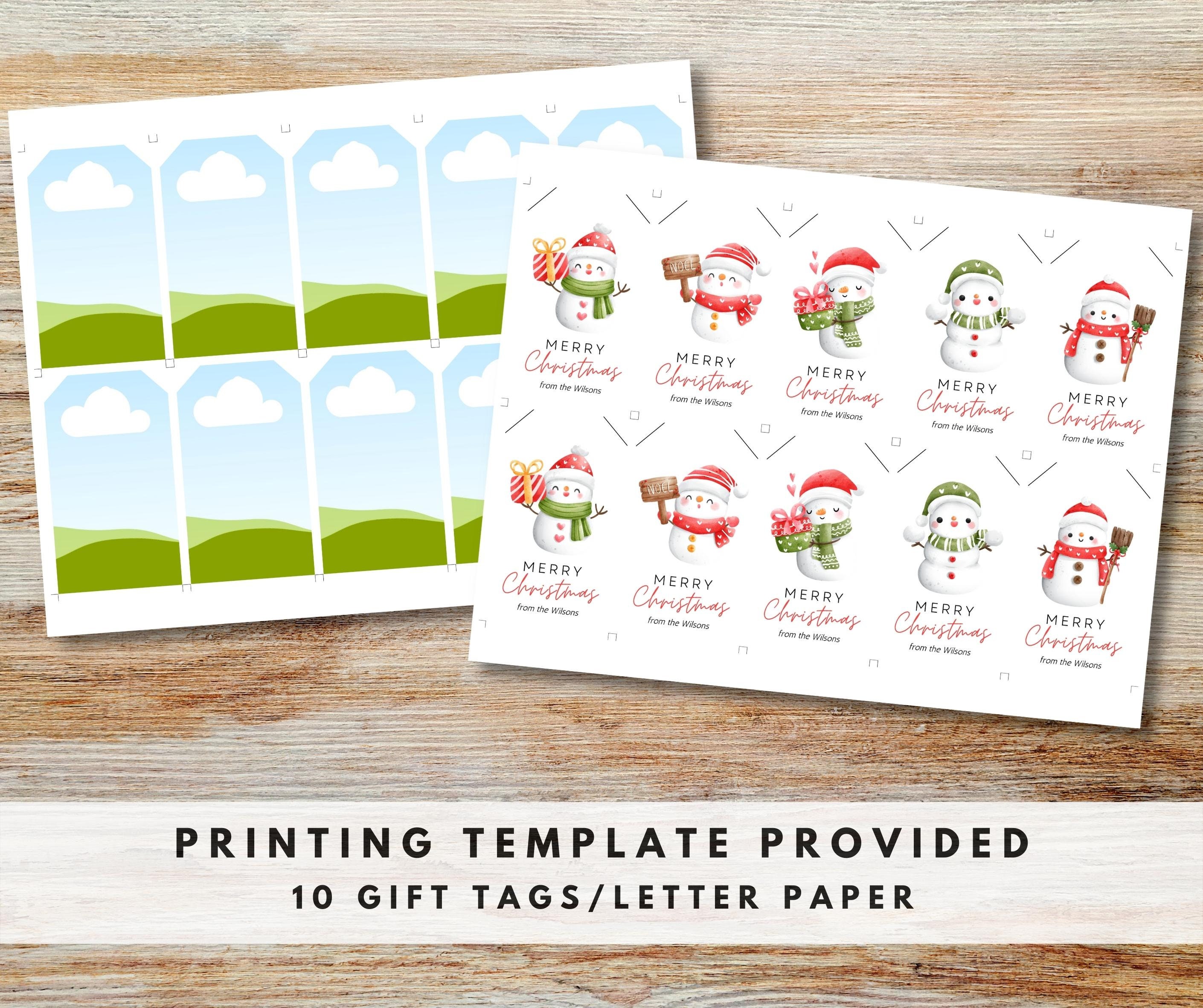 EDITABLE Christmas Gift Tag Holiday Gift Tag Template With - Etsy