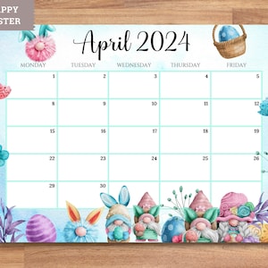 EDITABLE School Calendar 2023-2024 From July to June - Etsy