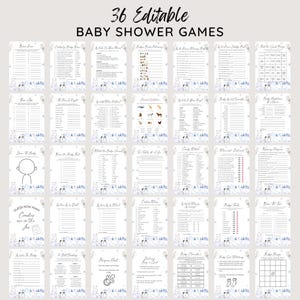Winter Baby Shower Game Bundle, Winter Wonderland Baby Shower Game ...