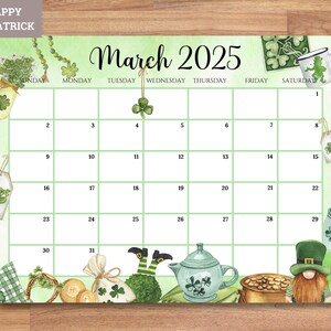 EDITABLE Monthly Calendar 2025, 12 Beautiful Printable Monthly Calendar ...
