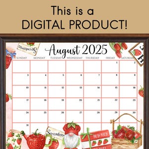EDITABLE August 2025 Calendar, Beautiful Colorful Summer With Cute ...
