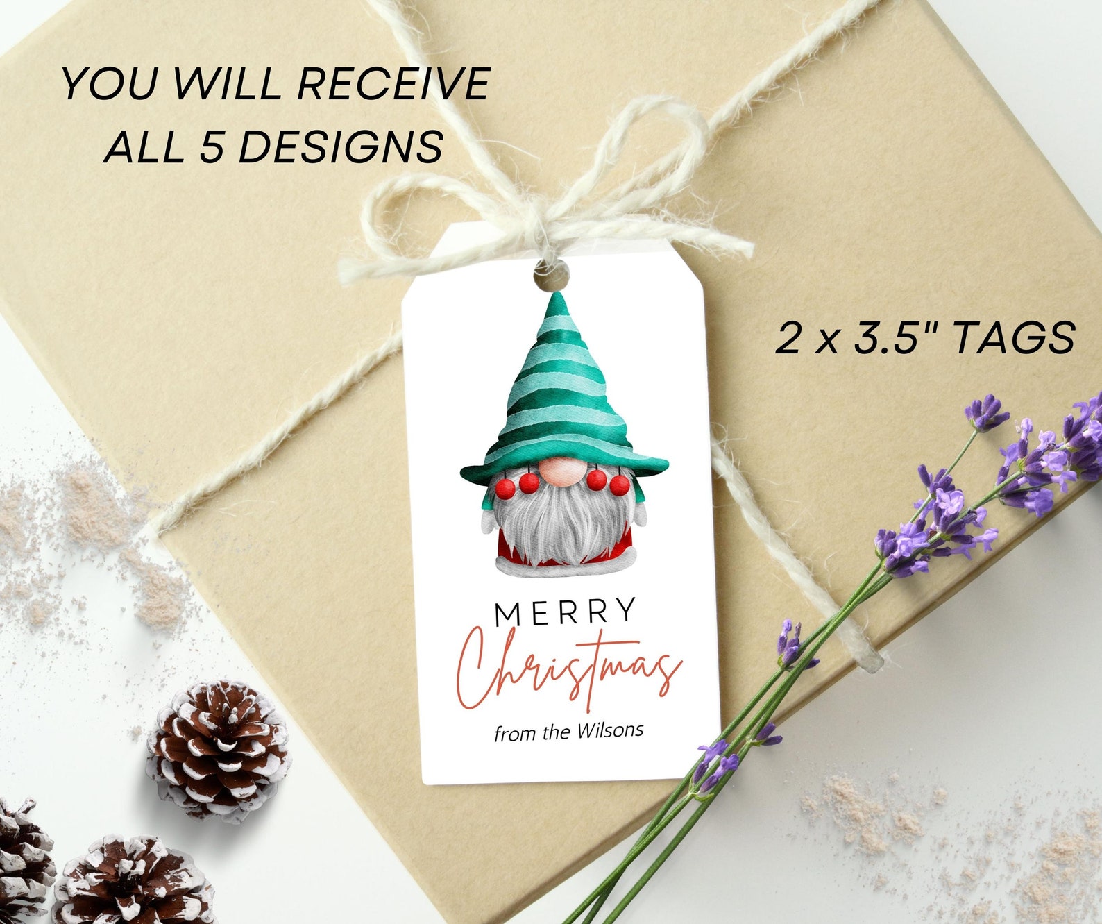 EDITABLE Christmas Gift Tag Holiday Gift Tag Template With - Etsy