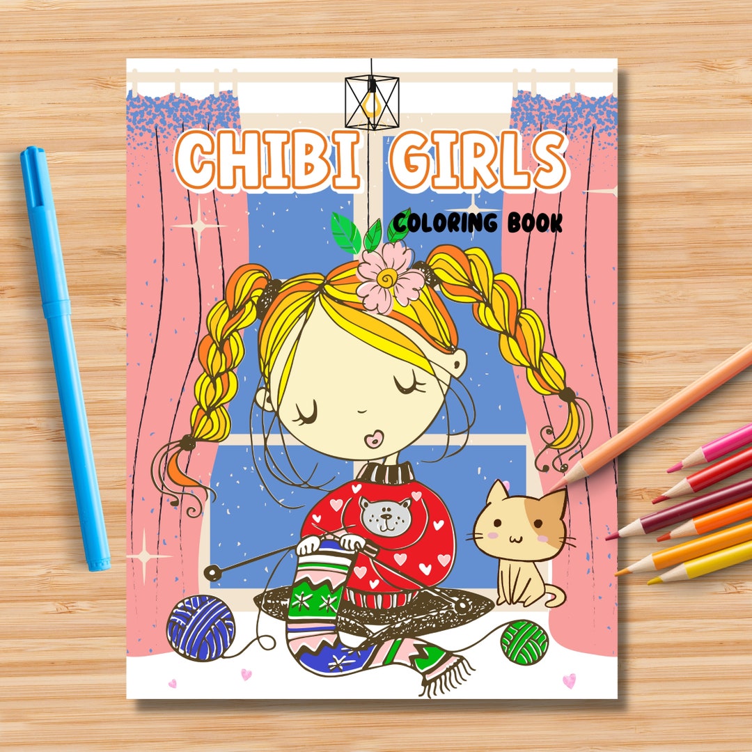 32 Printable Chibi Girls Coloring Pages for Kids Teens Adults, Kawaii ...