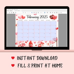 EDITABLE Monthly Calendar 2025 Bundle (monday Starts), Cute Printable ...