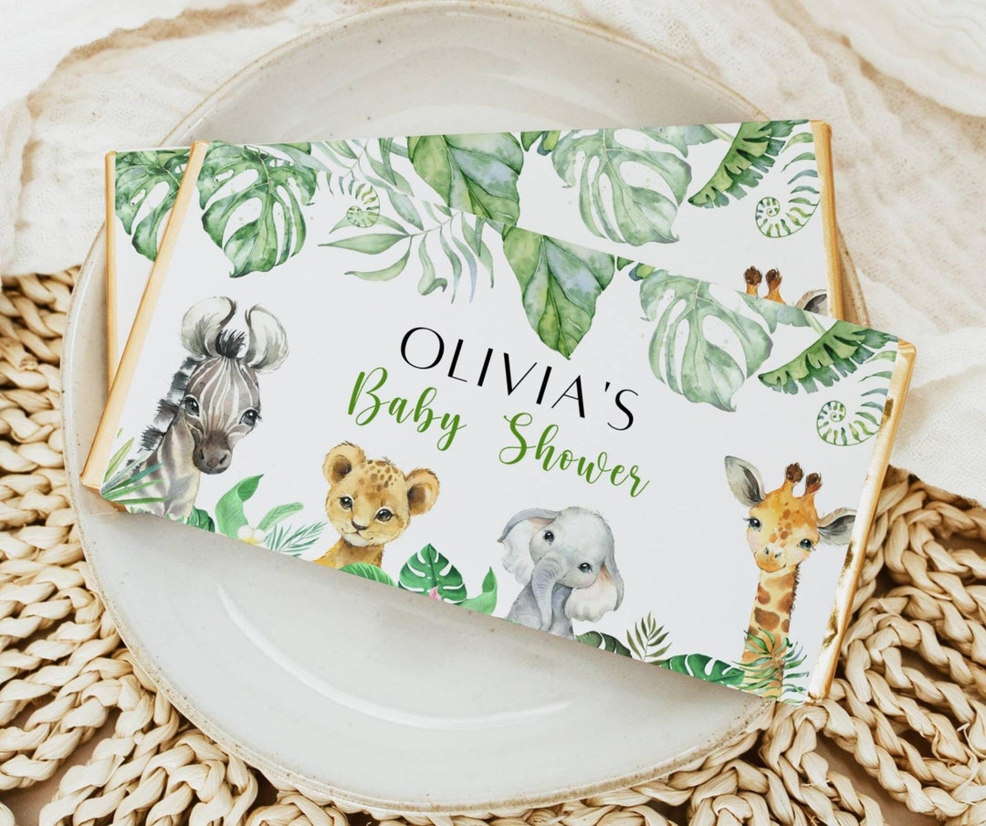 EDITABLE Safari Animal Candy Bar Wrapper Chocolate Bar - Etsy Portugal