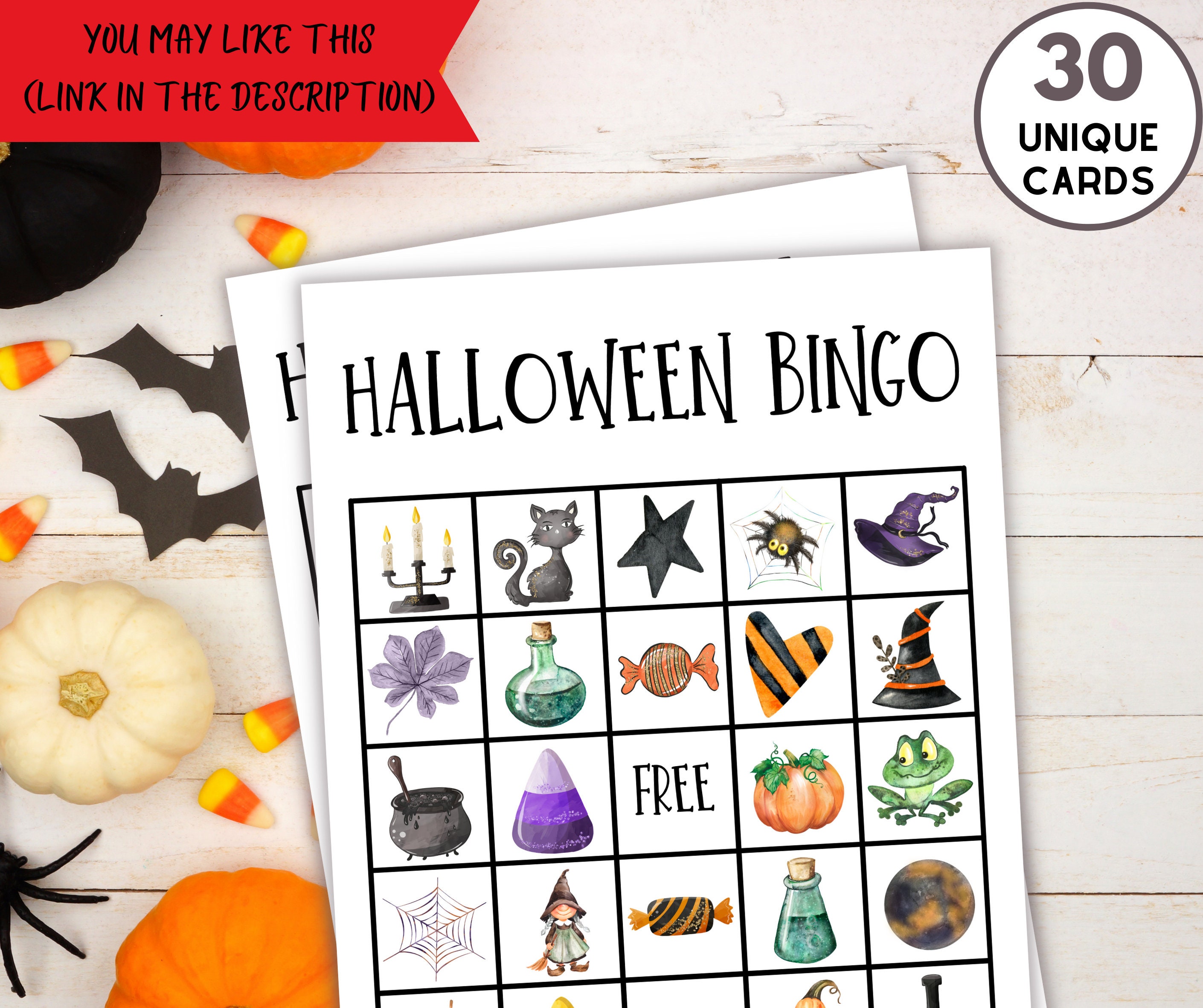 Printable Thanksgiving Bingo 30 Unique Thanksgiving Bingo - Etsy