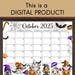EDITABLE October 2025 Calendar, Spooky Halloween W/ Cute Gnome ...
