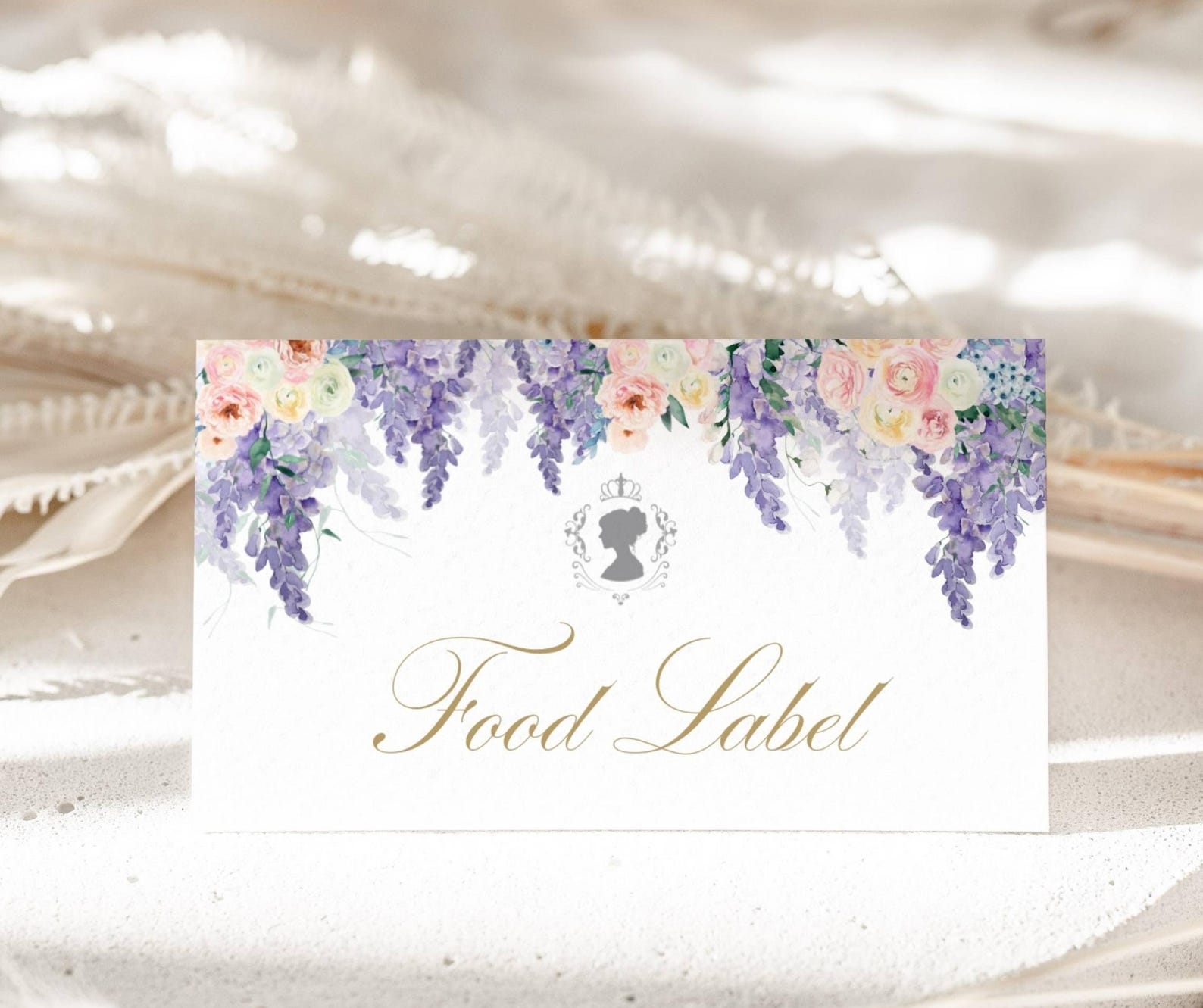Bridgerton Baby Shower Place Card, Victorian Bridal Shower Food Tag ...