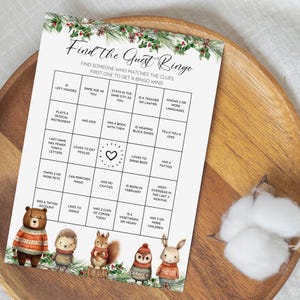 Christmas Baby Shower Game Bundle, Woodland Animals, Merry Little Baby ...