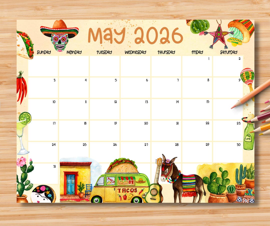 Editable May 2026 Calendar | Monthly Planner Printable PDF | School ...