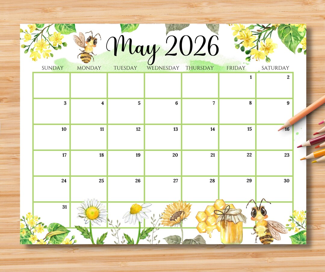 Editable May 2026 Calendar | Monthly Planner Printable PDF | School ...