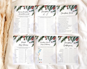 Printable Christmas Game Bundle, Christmas Party Games, Christmas Games ...