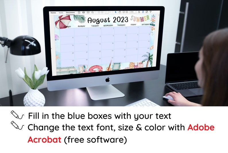 EDITABLE Watercolor Calendar 2023 Bundle Legal Size - Etsy