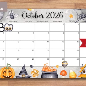 EDITABLE 2026 Calendar Bundle, Legal Size (14x8.5in), Cute Printable ...