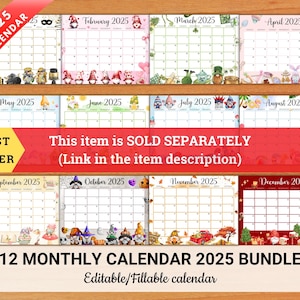 EDITABLE December 2025 Calendar, Adorable Christmas W/ Cute Gnomes ...