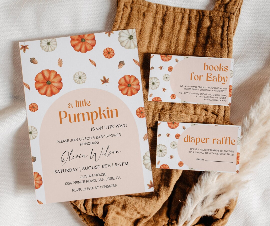 Pumpkin Baby Shower Invitation, Little Pumpkin Baby Shower Invite ...