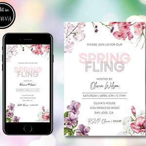 Editable Spring Fling Flyer, Fundraiser Event Poster, Spring Festival ...