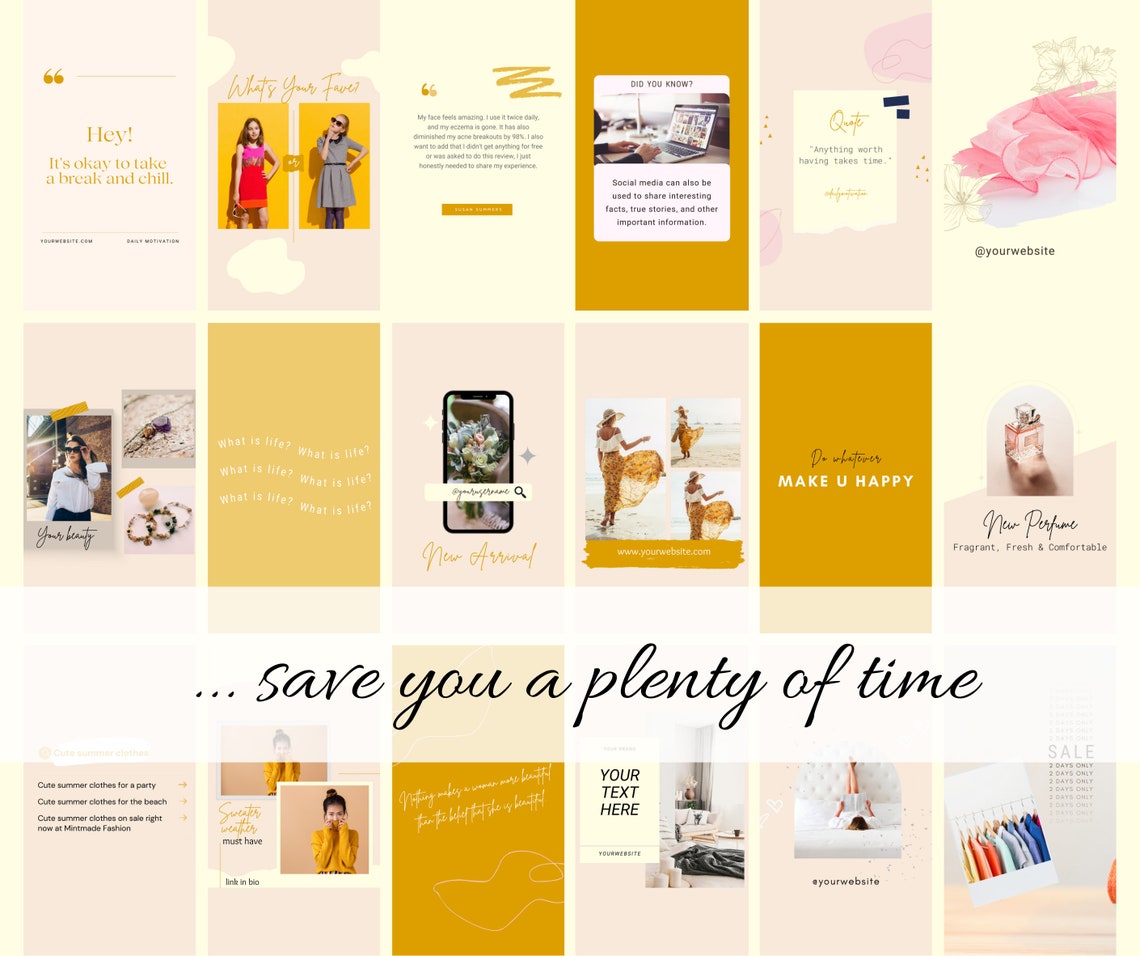 Boho Instagram Story Templates Canva Boho Instagram Quotes - Etsy