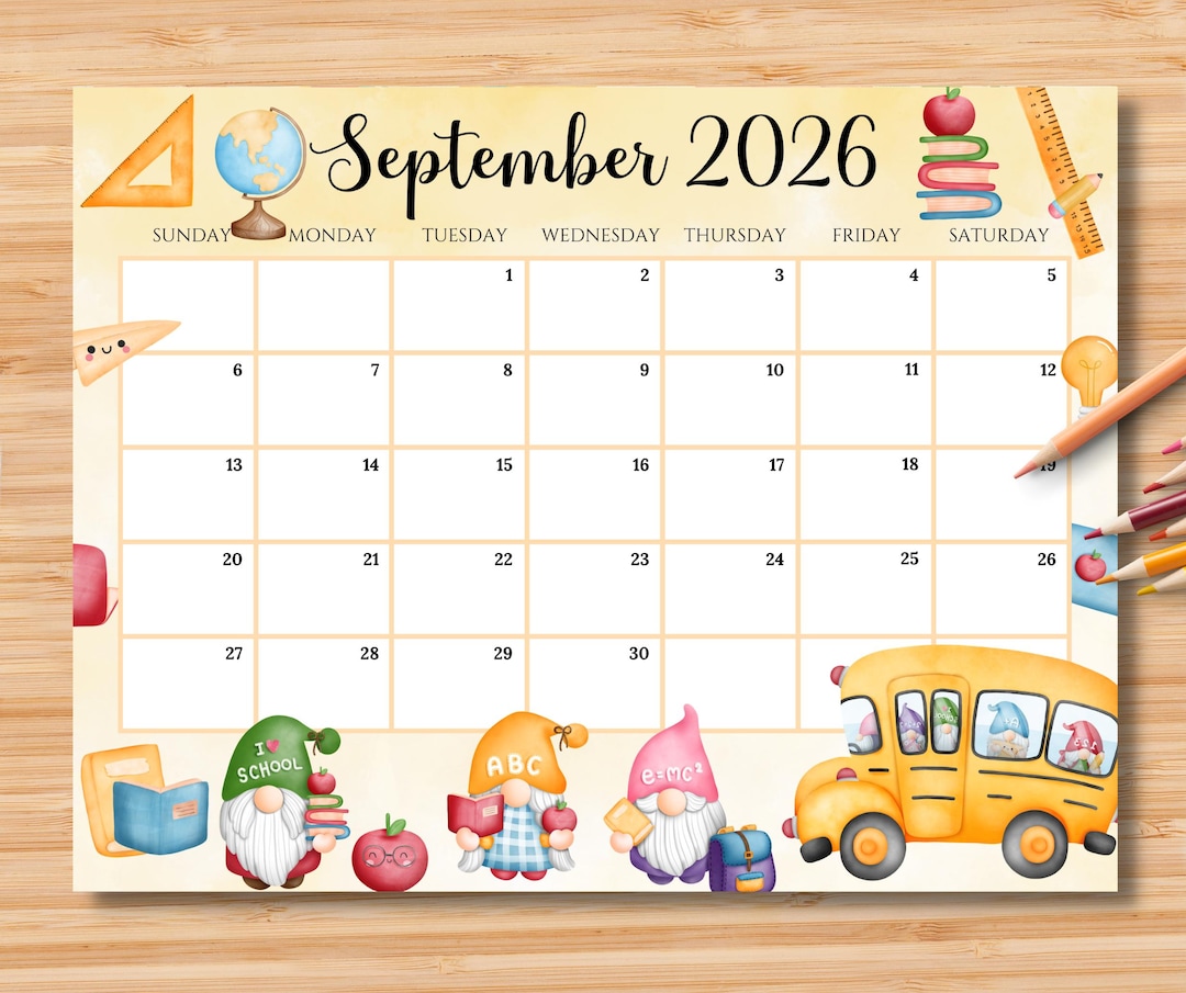 Editable September 2026 Calendar | Monthly Planner Printable PDF ...