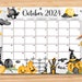 EDITABLE October 2024 Calendar, Spooky Halloween Planner 2024 ...