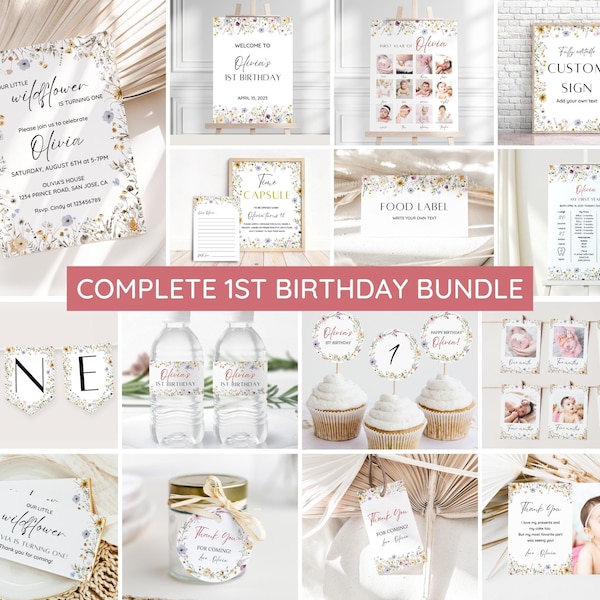 Wildflower First Birthday - Etsy